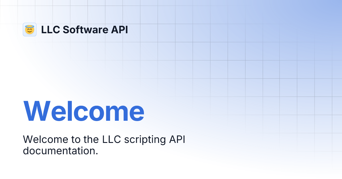 Welcome | LLC Software API